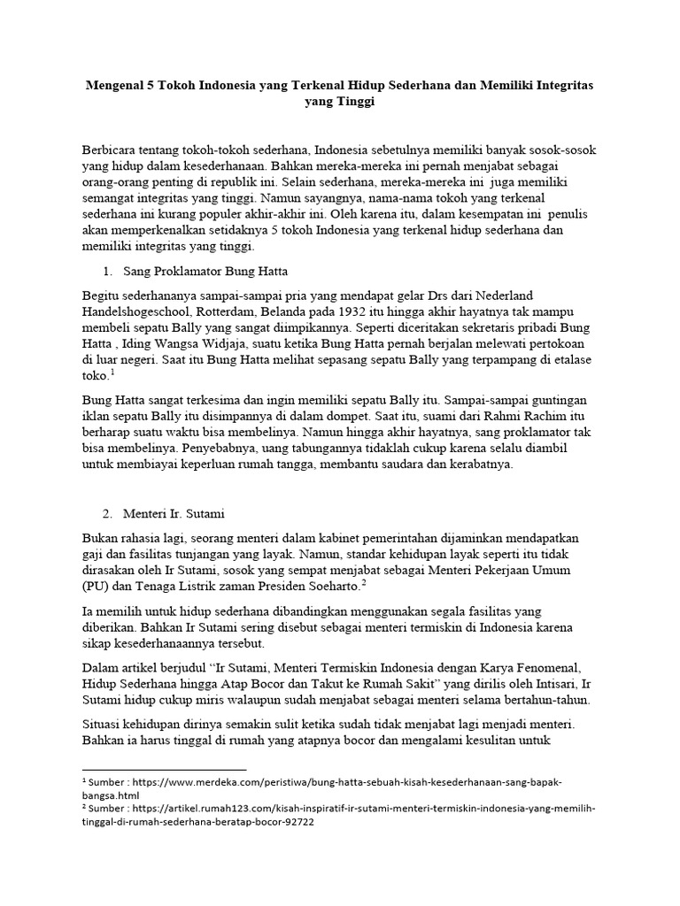 Mengenal 5 Tokoh Indonesia Yang Terkenal Hidup Sederhana Dan Memiliki ...