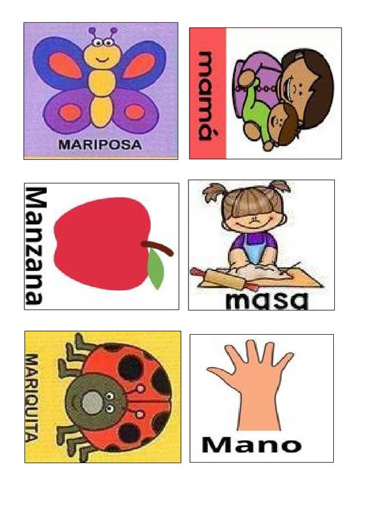 Vocabulario Letra MM | PDF