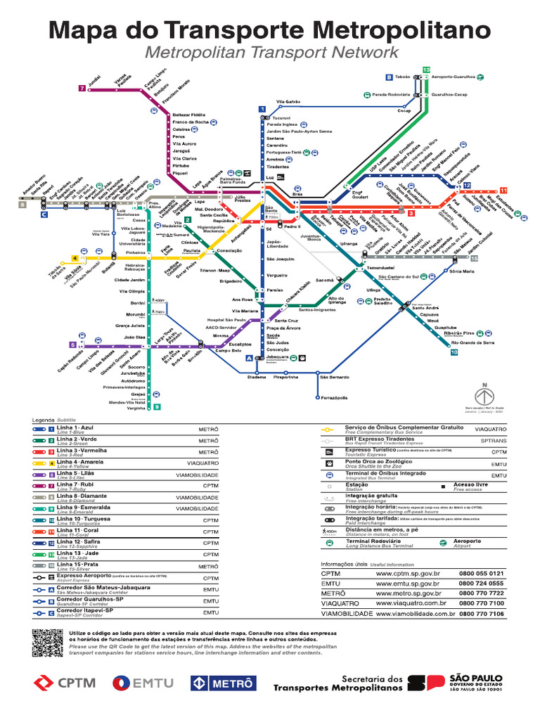 Mapa METROPOLITANO - PDF @mapa - Edits | PDF | Ferrovias eletrificadas ...