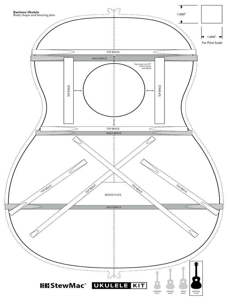 Baritone Ukulele Bracing Plan | PDF | Musical Instruments | Guitar ...