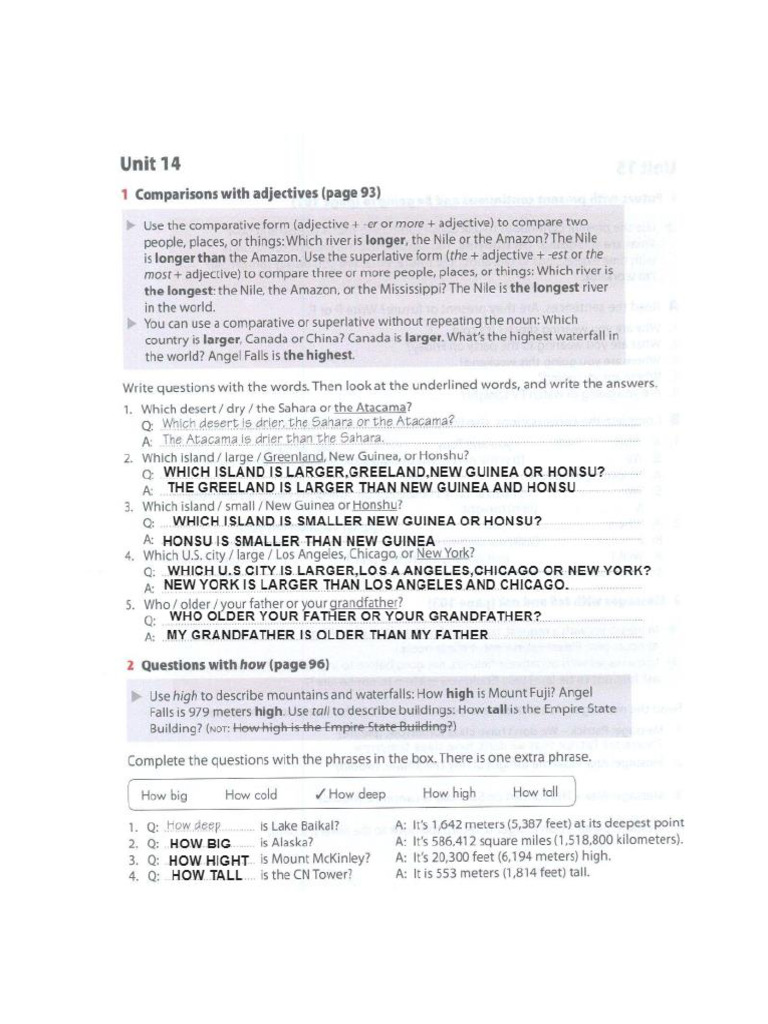 Grammar Plus Unidad 14 | PDF
