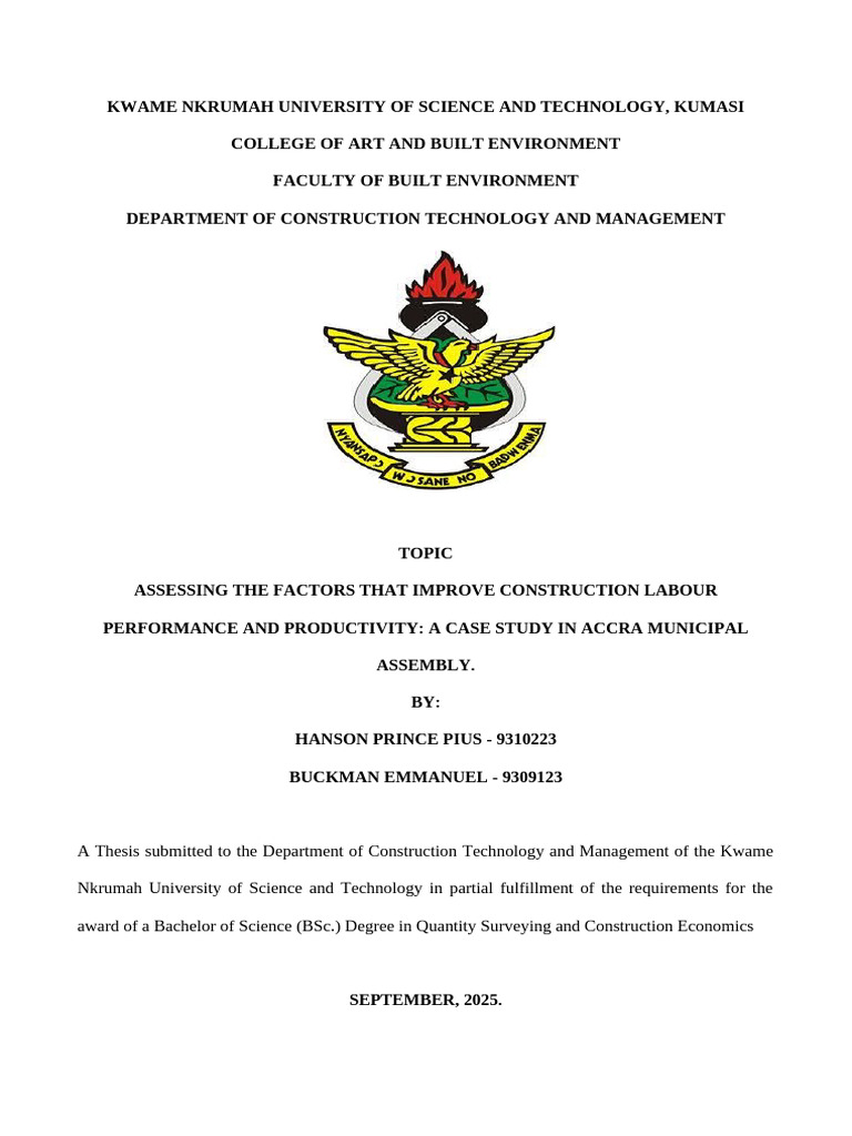 Construction Labour Performance and Productivity | PDF | Motivation ...