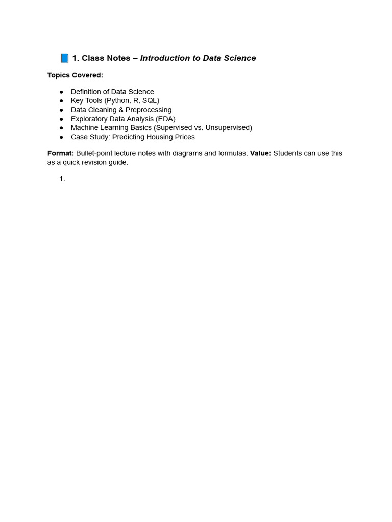 Data Science Course Syllabus Overview | PDF