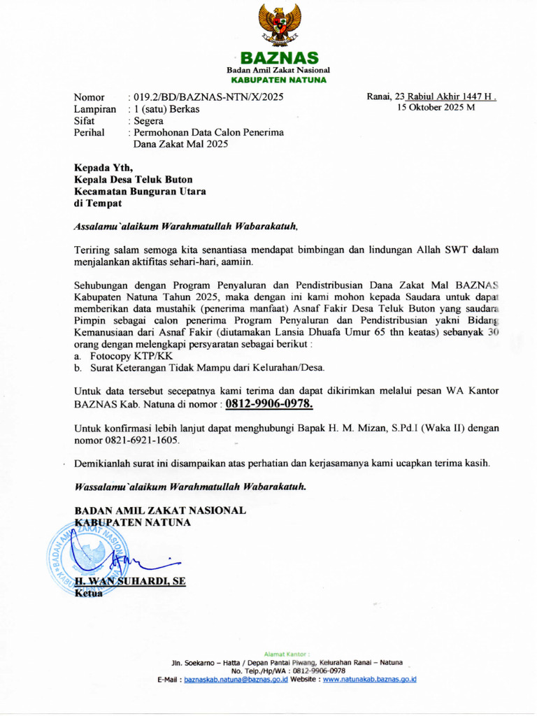 Daftar Calon Penerima Bantuan Lansia 2025 | PDF
