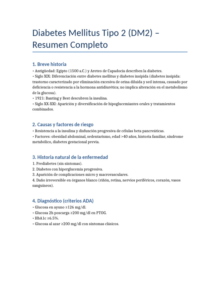 Diabetes Mellitus Tipo 2: Guía Completa | PDF | Diabetes | Enfermedades ...