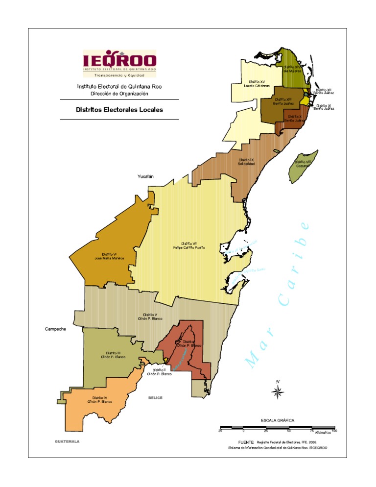 Mapa Distrital | PDF | Quintana Roo