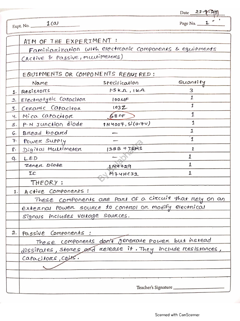 Basic Electronics Lab-2024-1st Sem | PDF