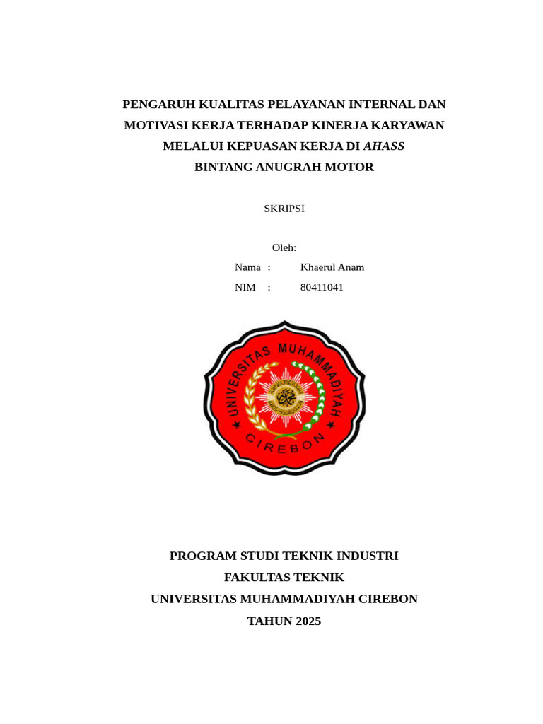Kualitas Pelayanan dan Kinerja Karyawan AHASS | PDF