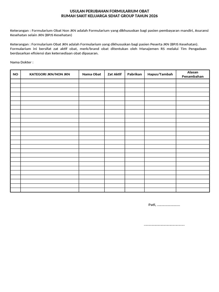 Tabel Formularium Obat | PDF