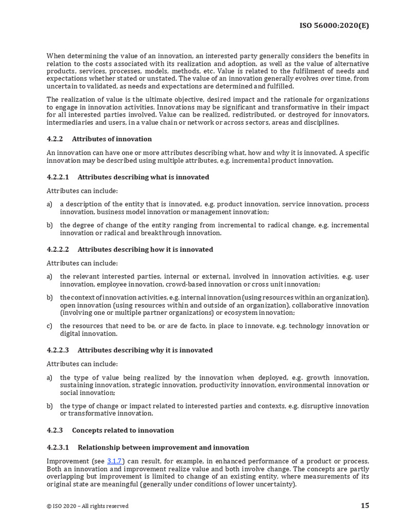 Understanding ISO 56008: Innovation Value | PDF | Innovation | Creativity