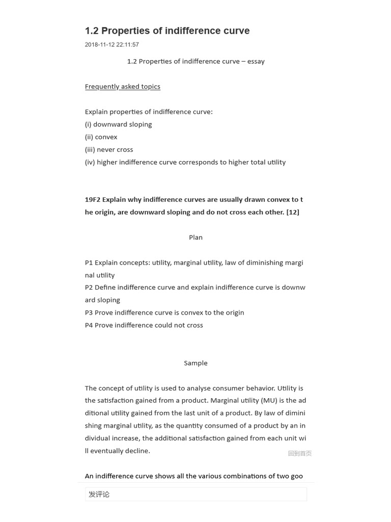 1.2 Properties of Indifference Curve | PDF | Economics | Consumer Behaviour