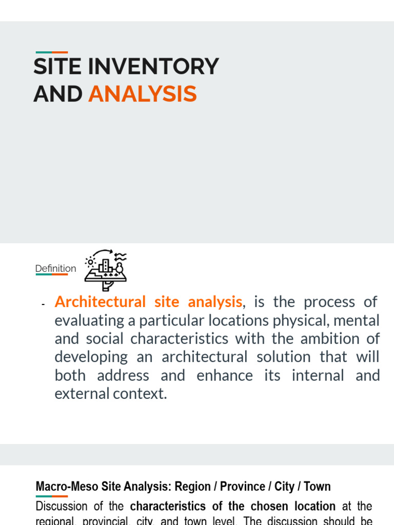 Understanding Site Inventory Analysis | PDF | Natural Environment ...