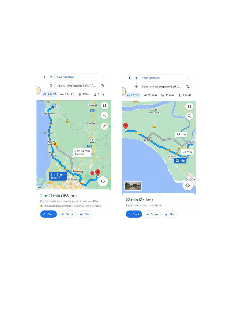 Peta Maps Perjalanan | PDF