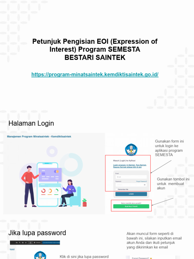Petunjuk Pengisian EOI - Program SEMESTA - OKT 2025-2 | PDF