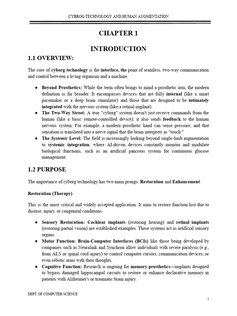 Cyborg Technology: Augmentation & Ethics | PDF | Cyborg | Prosthesis