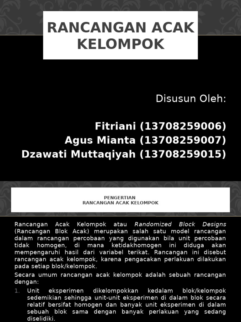 RANGKAIAN ACAK KELOMPOK | PDF