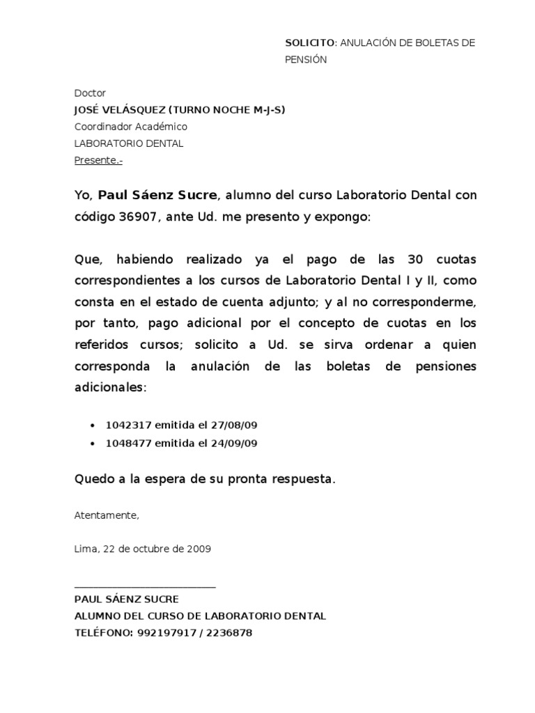 MODELO de CARTA Reincorporacion | PDF