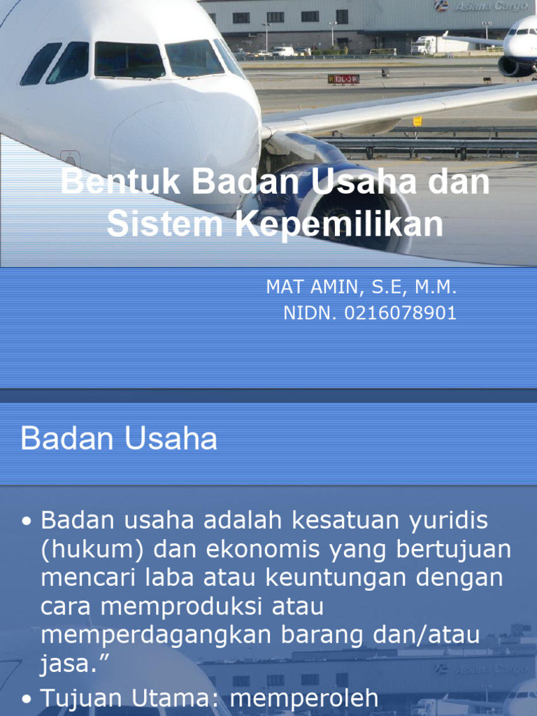 Bentuk Badan Usaha dan Kepemilikan | PDF