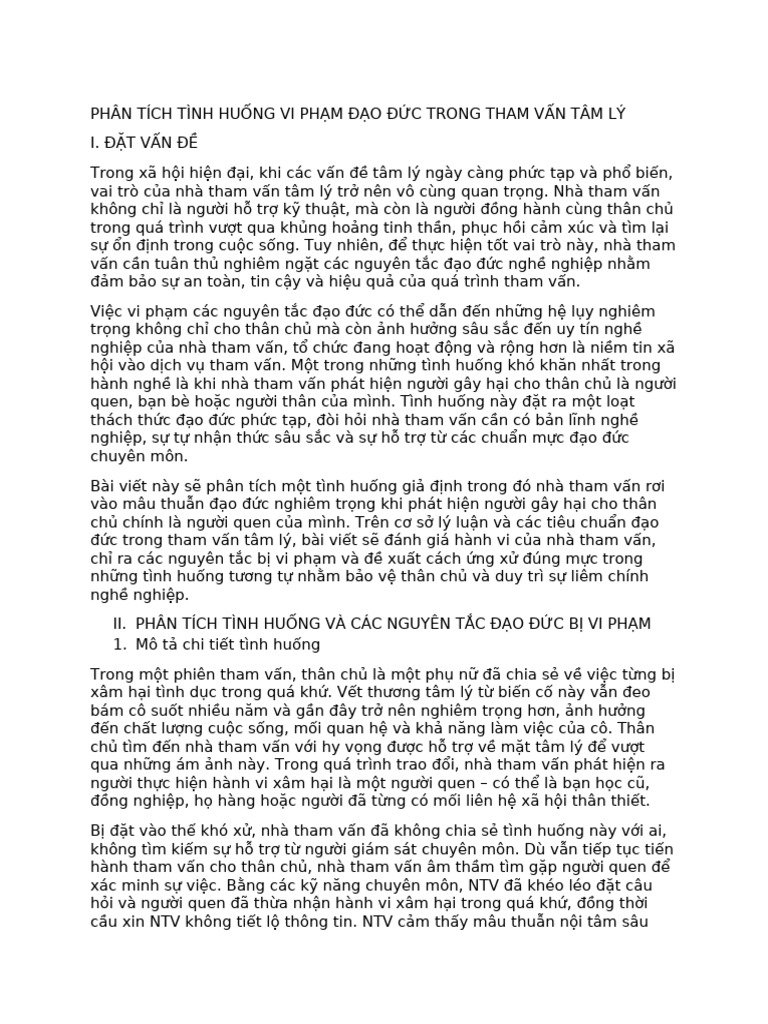 Phan Tich Dao Duc Tham Van | PDF