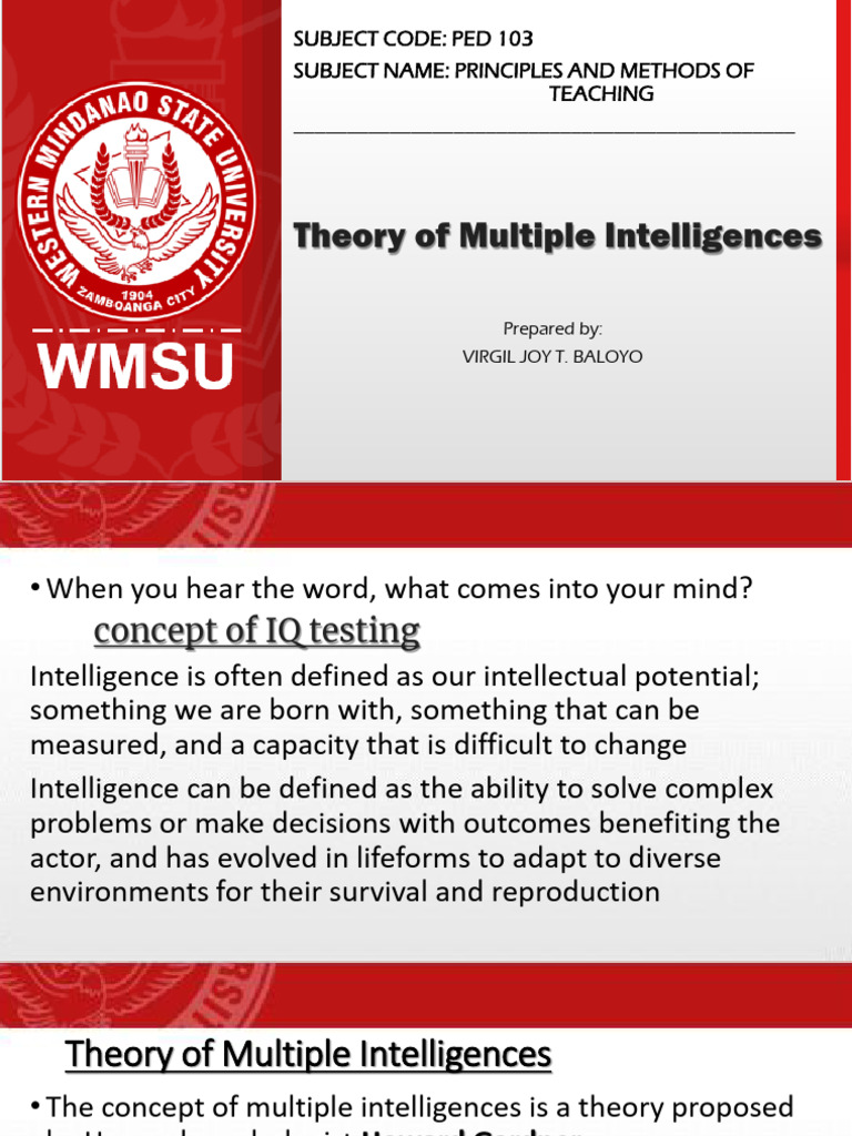 PED 103 Module 4 Multiple Intelligences | PDF
