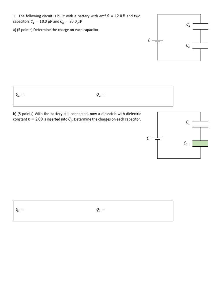 Midterm 2 Practice A | PDF | Capacitor | Quantity