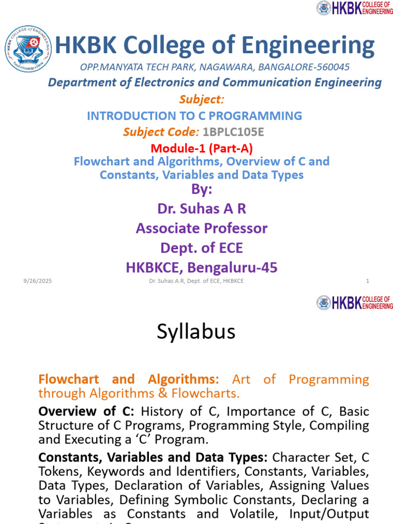 Cprogramming_module1_part 1 | PDF | Computer Data Storage | Central Processing Unit