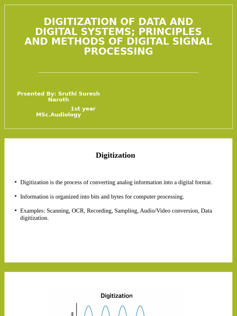 Digitization Own Presentation | PDF | Digital Electronics | Filter (Signal Processing)