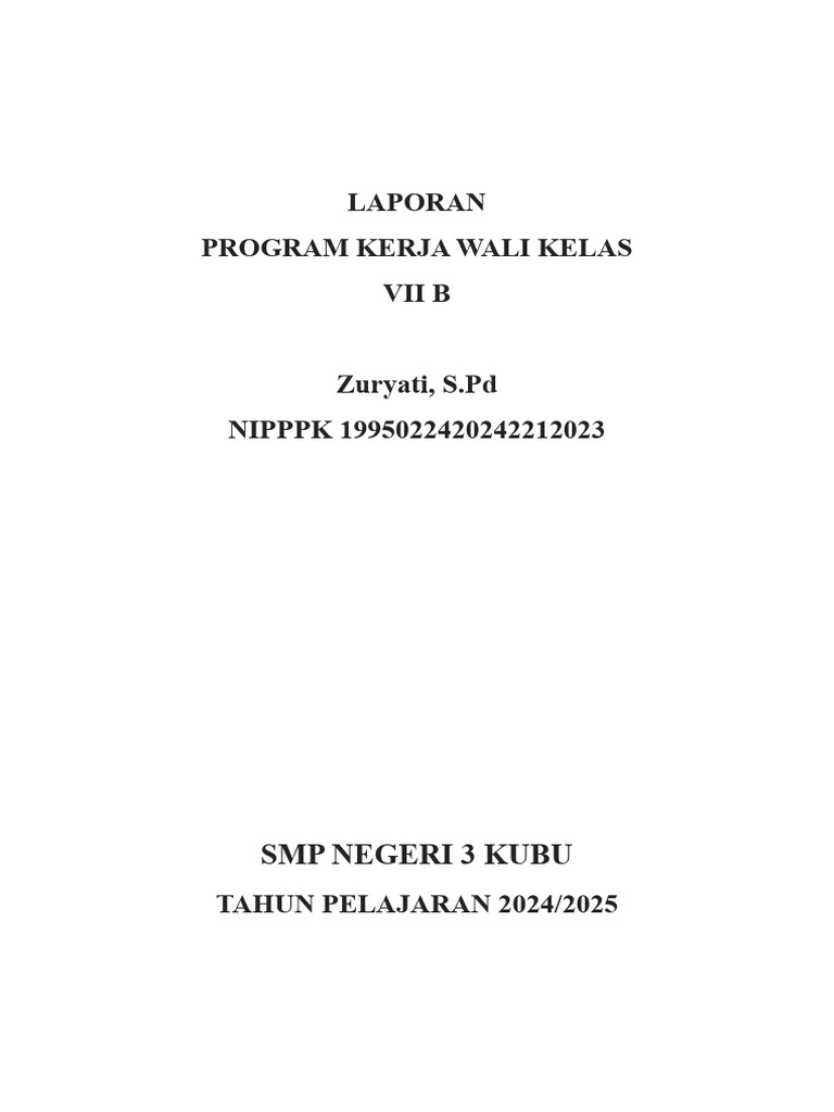 Laporan Walas 2024 | PDF