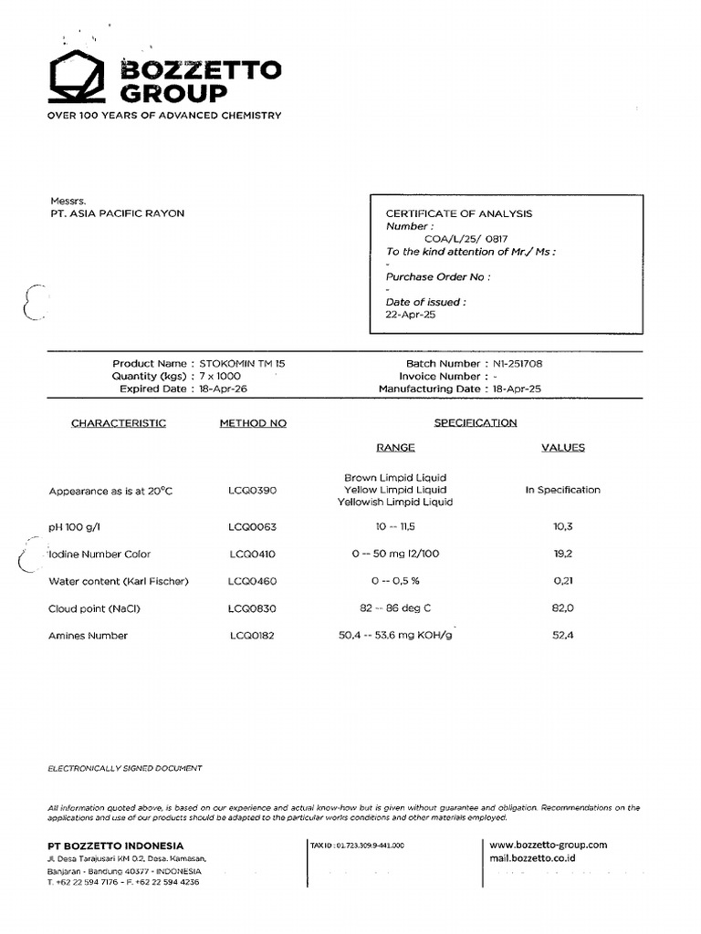 MSDS - Bozzetto | PDF