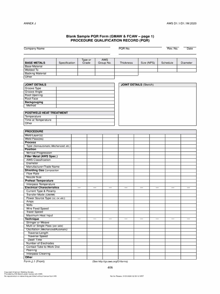 PQR & WPS Fcaw Aws | PDF | Mechanical Engineering | Industrial Processes