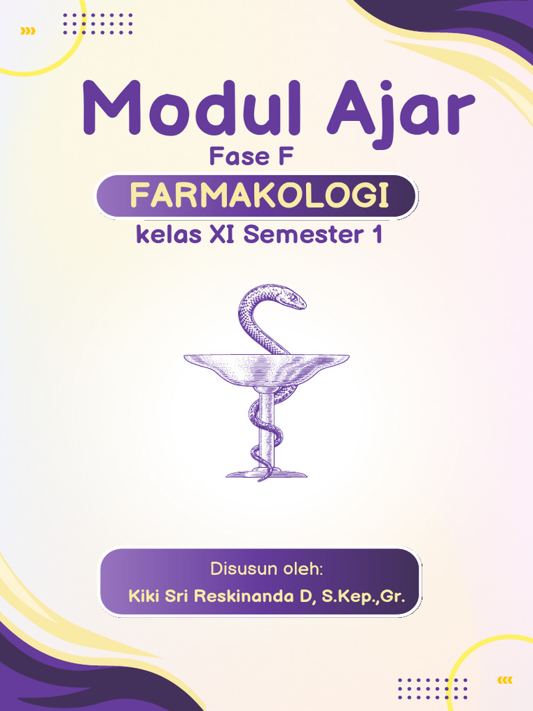 Ungu Kuning Modern Sampul Modul Ajar Matematika Dokumen A4 | PDF