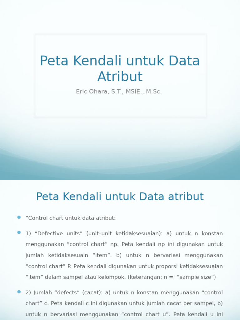 Peta Kendali Untuk Data Atribut | PDF
