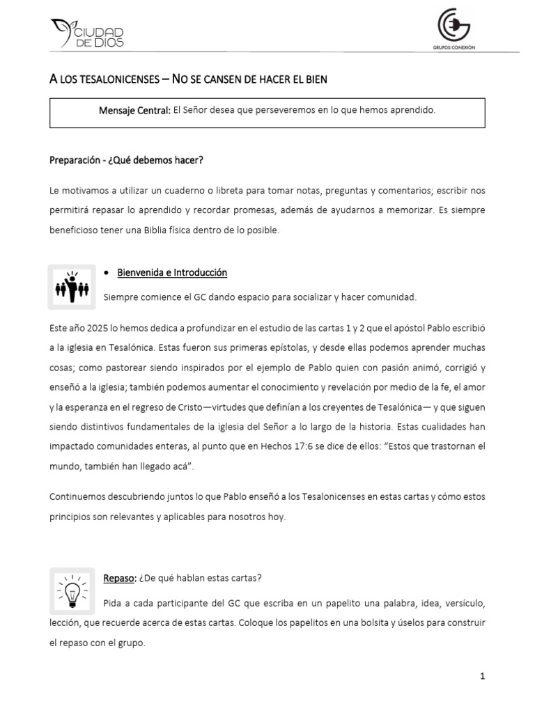 A Los Tesalonicenses - No Se Cansen de Hacer El B - 251009 - 203911 ...