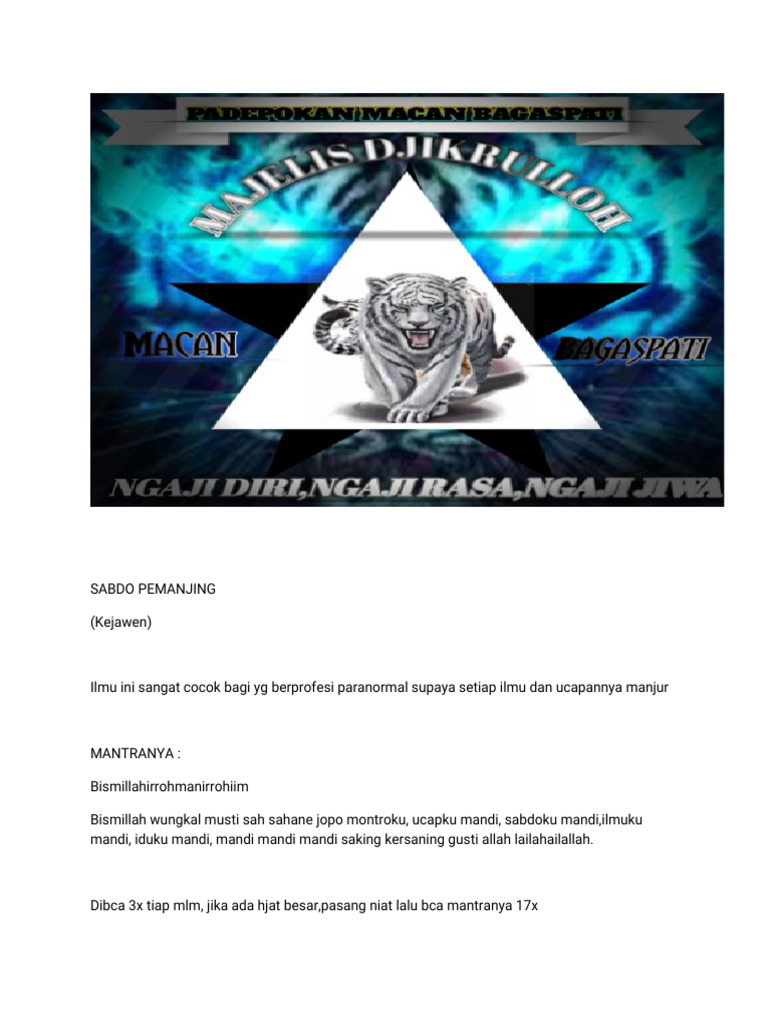 Sabdo Pemanjing | PDF