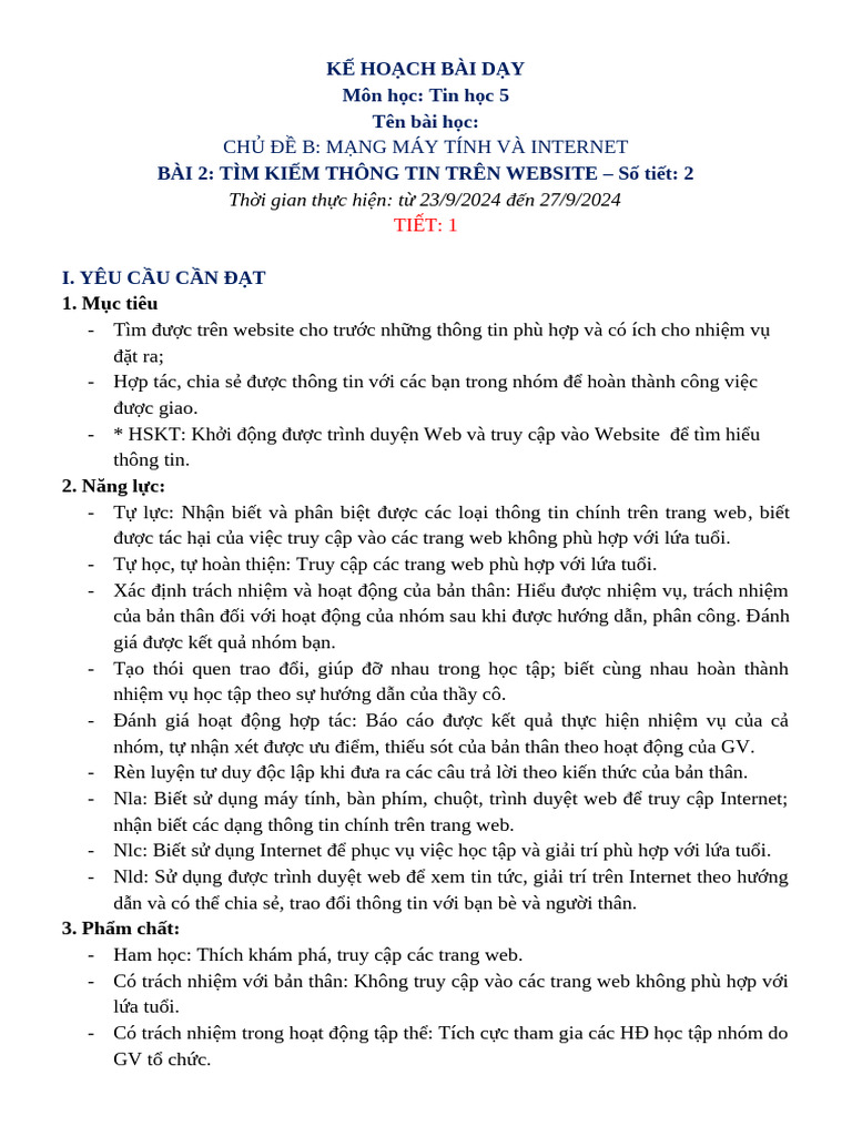 KH Day - Bai-2 | PDF