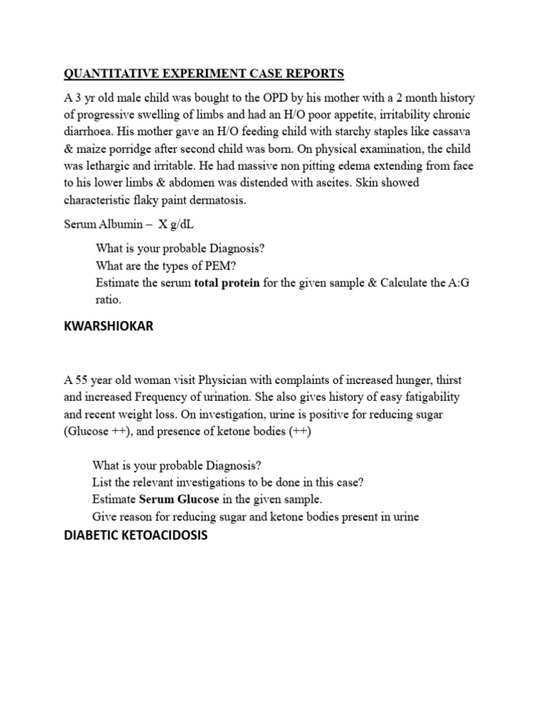 Quantitative Experiment Case Reports - Student Copy.2 | PDF ...