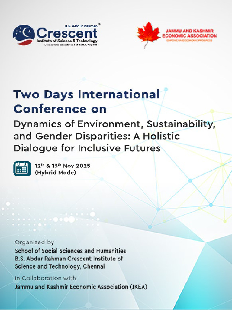 International Conference Environment Sustainability Brochure | PDF