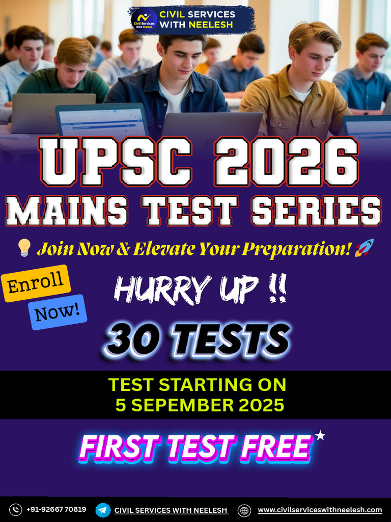UPSC Mains Test Series 2025-2026 | PDF | Governance | Value (Ethics)