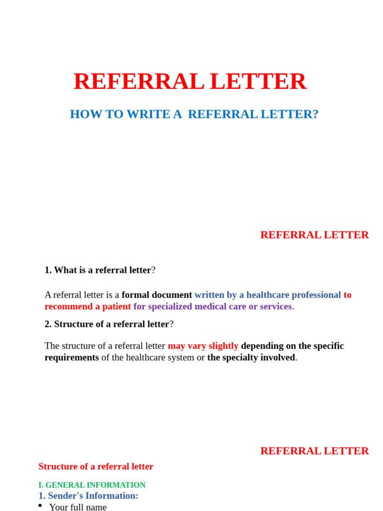 How to Write a Referral Letter | PDF | Physical Therapy | Arthritis