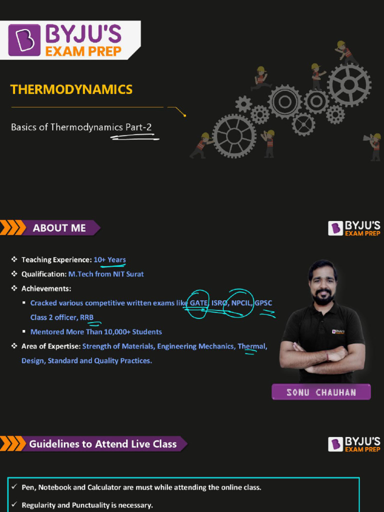 Class Basics of Thermodynamics Part 2 | PDF