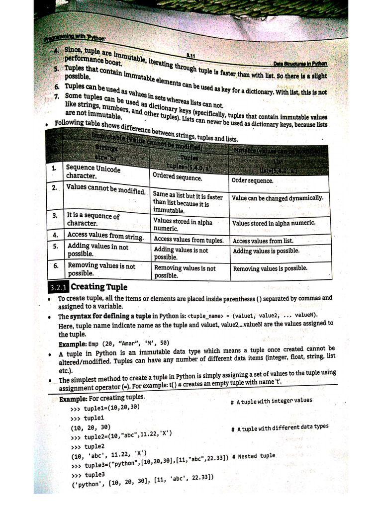 Tuple Data Structure | PDF