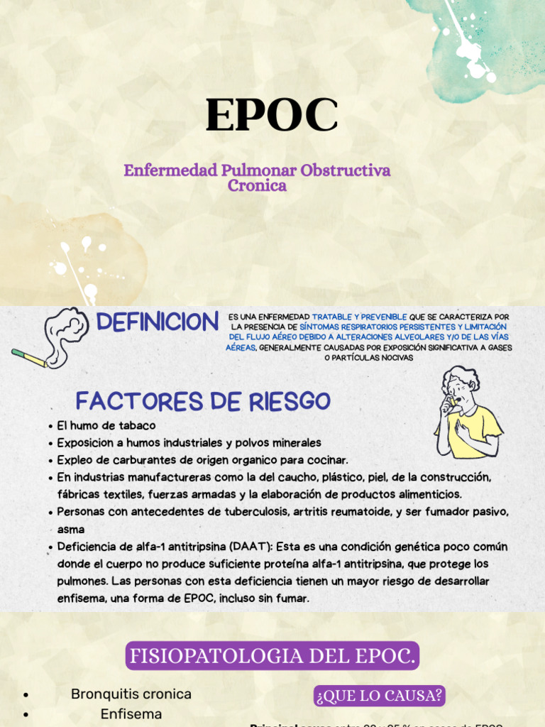 EPOC | PDF | Enfermedad pulmonar obstructiva crónica | Inflamación