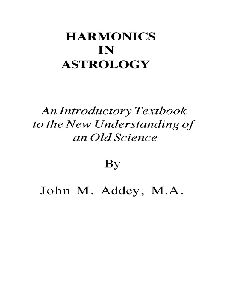 Harmonics in Astrology: An Overview | PDF | Astrology | Phase (Waves)