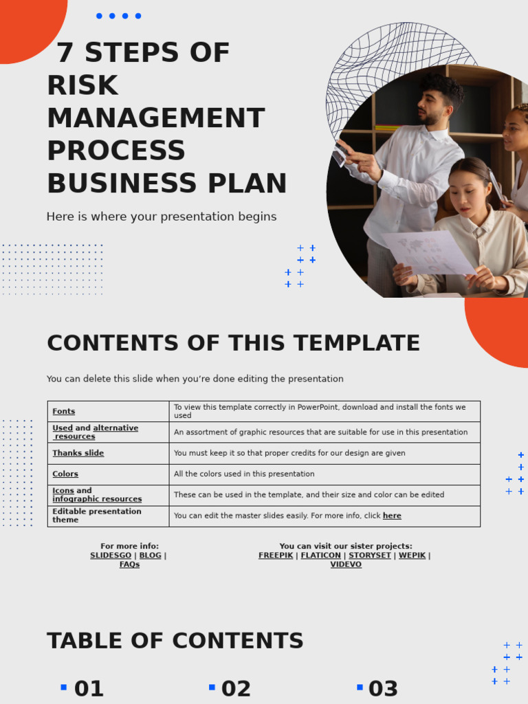7 Steps of Risk Management Process Business Plan by Slidesgo | PDF ...