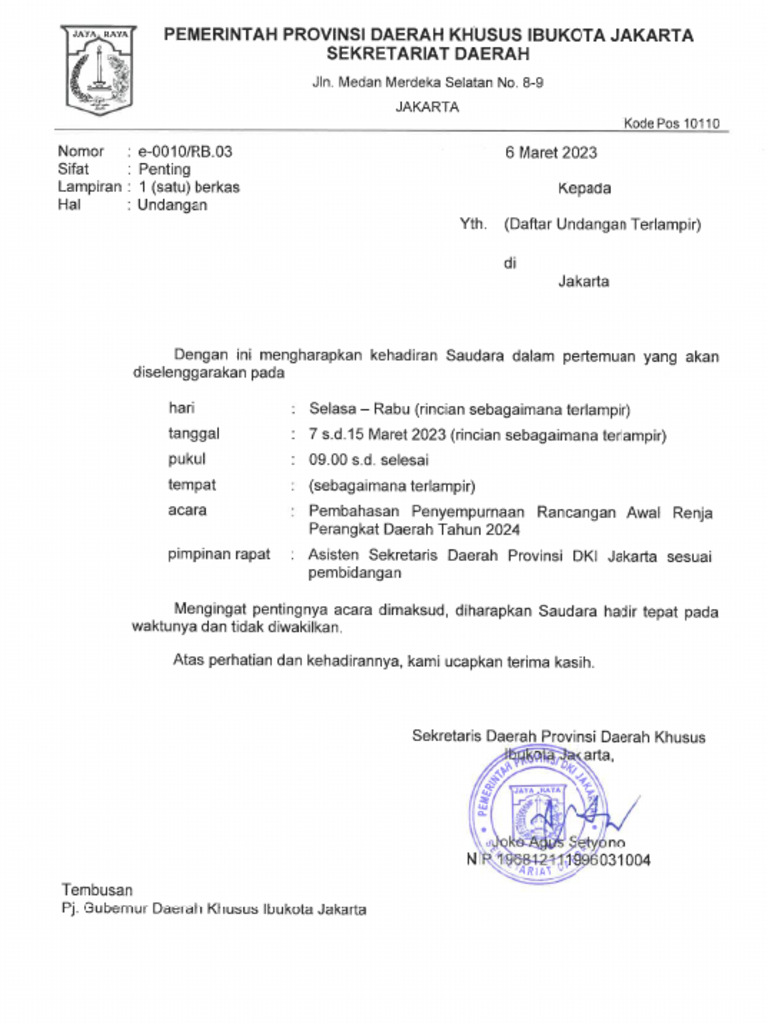 Jadwal Pembahasan RENJA 2024 | PDF