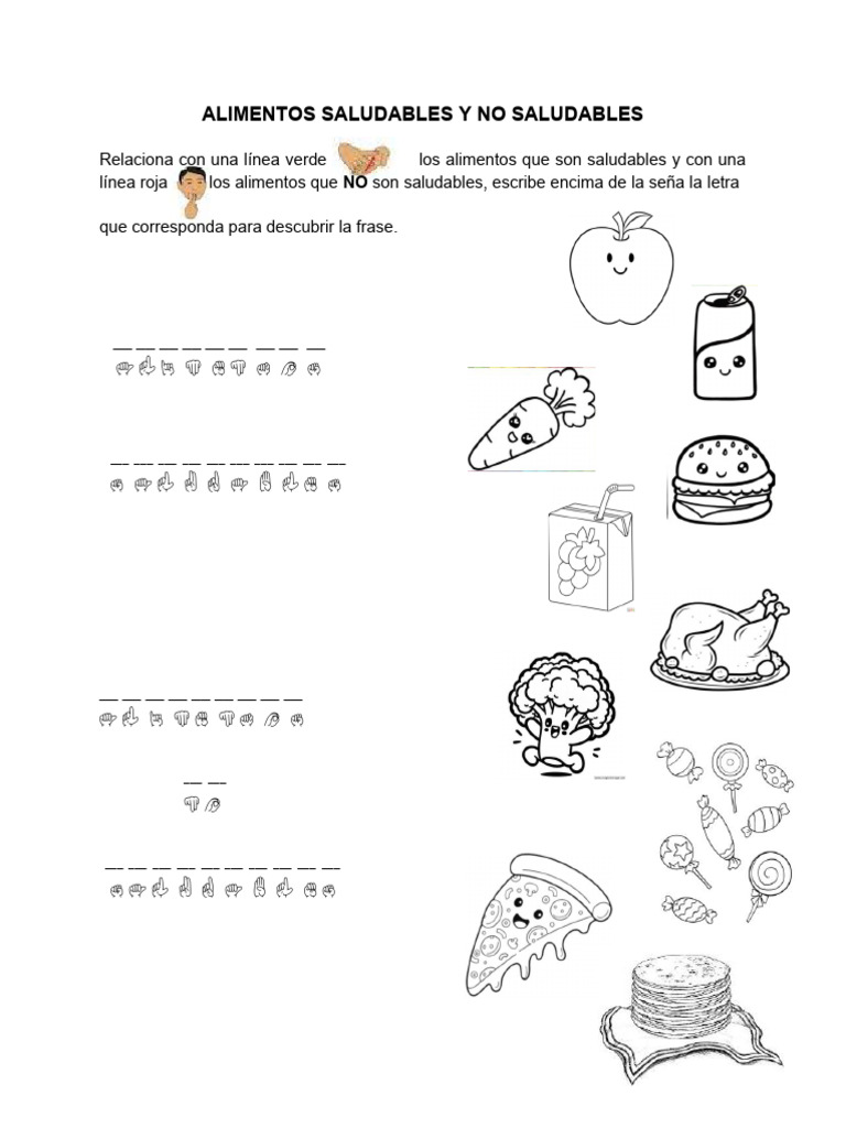Alimentos Saludables vs No Saludables | PDF