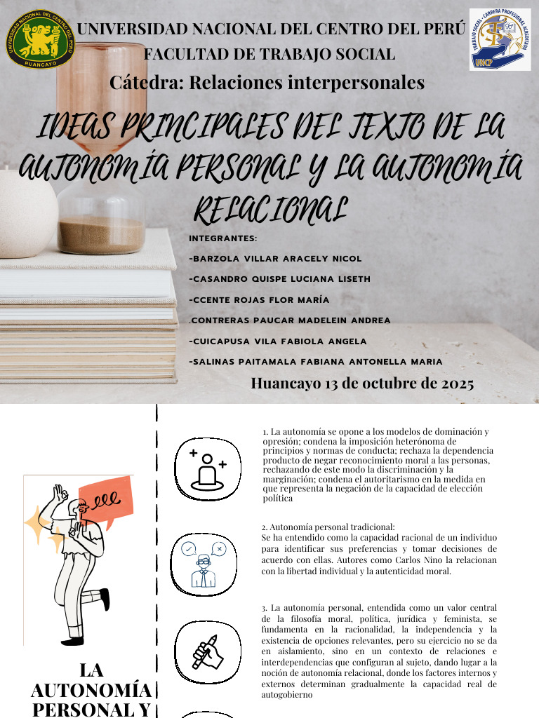 Autonomía Personal y Relacional: Claves Esenciales | PDF | Autonomía ...