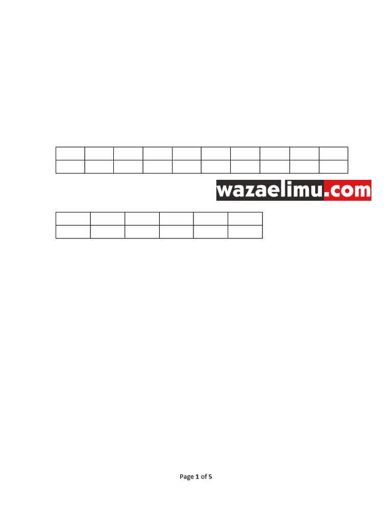 Tahisco Elimu Ya Dini Ya Kiislamu Form 4-2023 | PDF