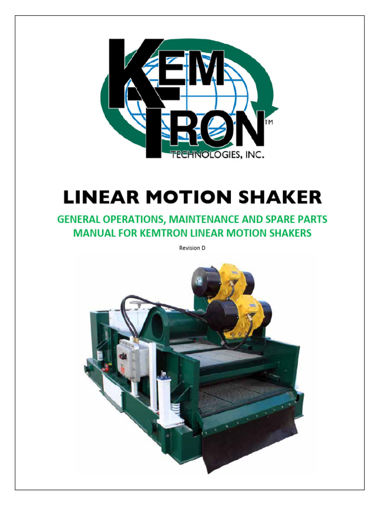 Linear Motion Shaker Manual - REV D - Packaged Systems-Sm | PDF ...