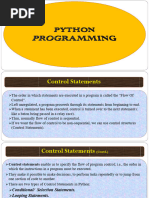 Python Flow of Control for Class 11 | PDF